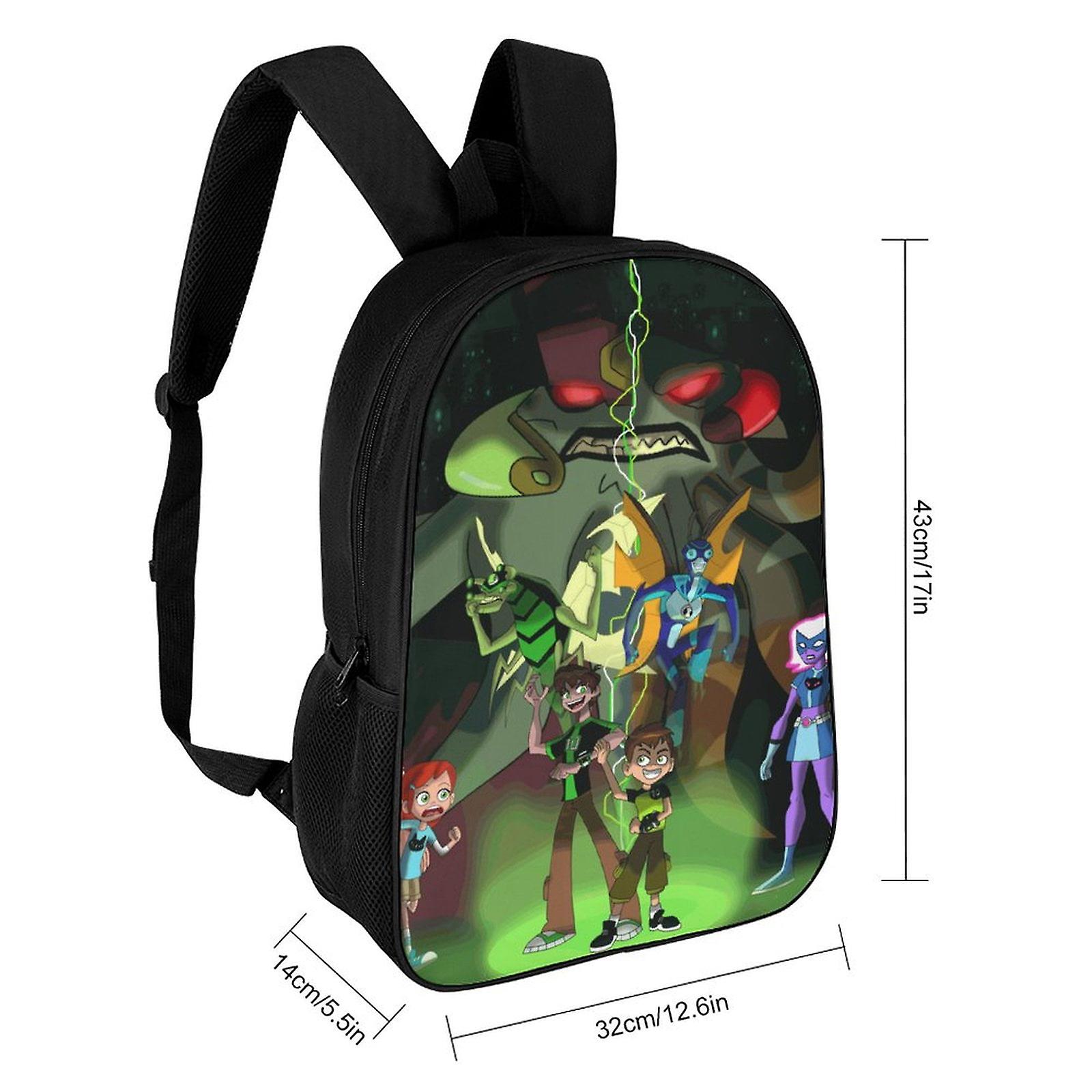 Ben 10 Cartoon Shoulder Backpack School Bag Bookbag Multipurpose Laptop ...