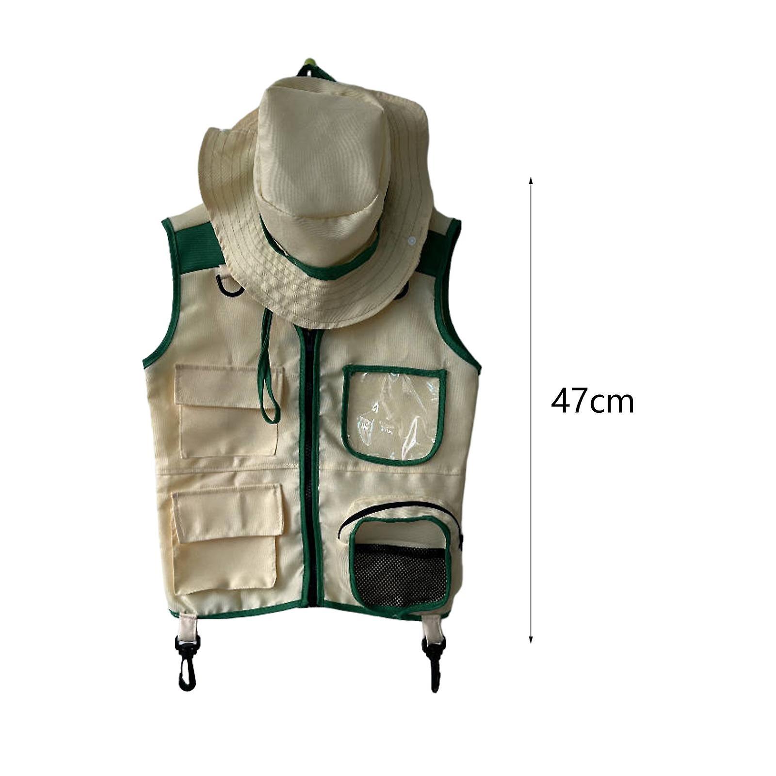 Kids Explorer Vest and Hat Fishing Vest for Children Day Gift 3-12 ...