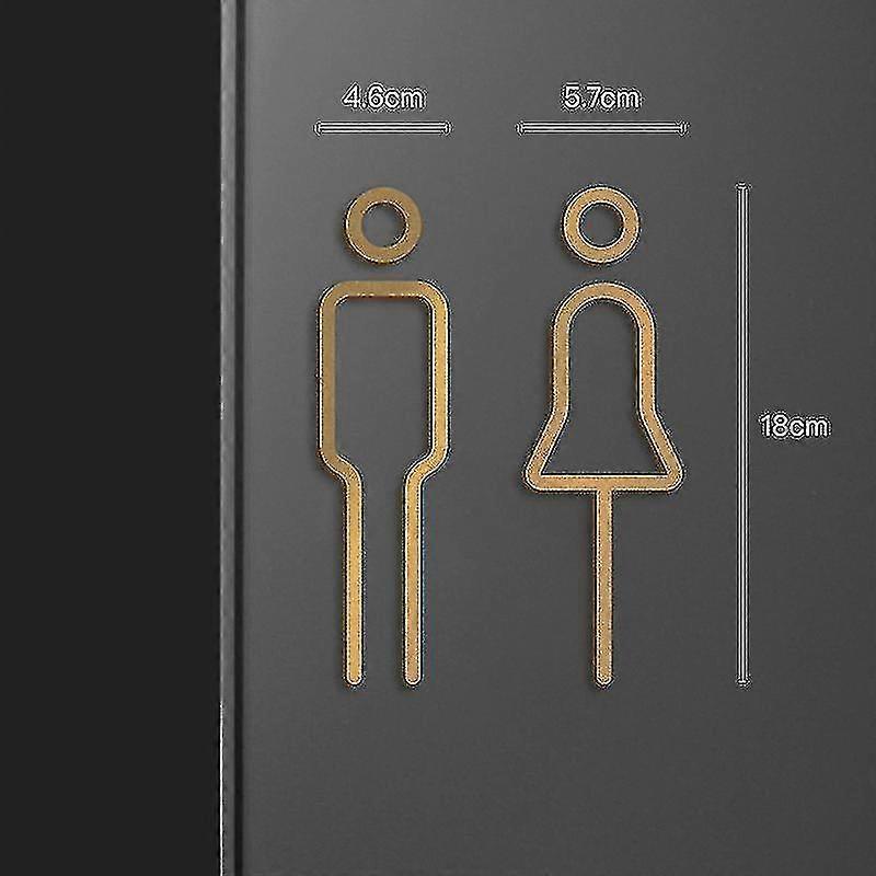 Man Woman Metal Wall Sign Plate Toilet Doorplate Wash Room Label Wc ...