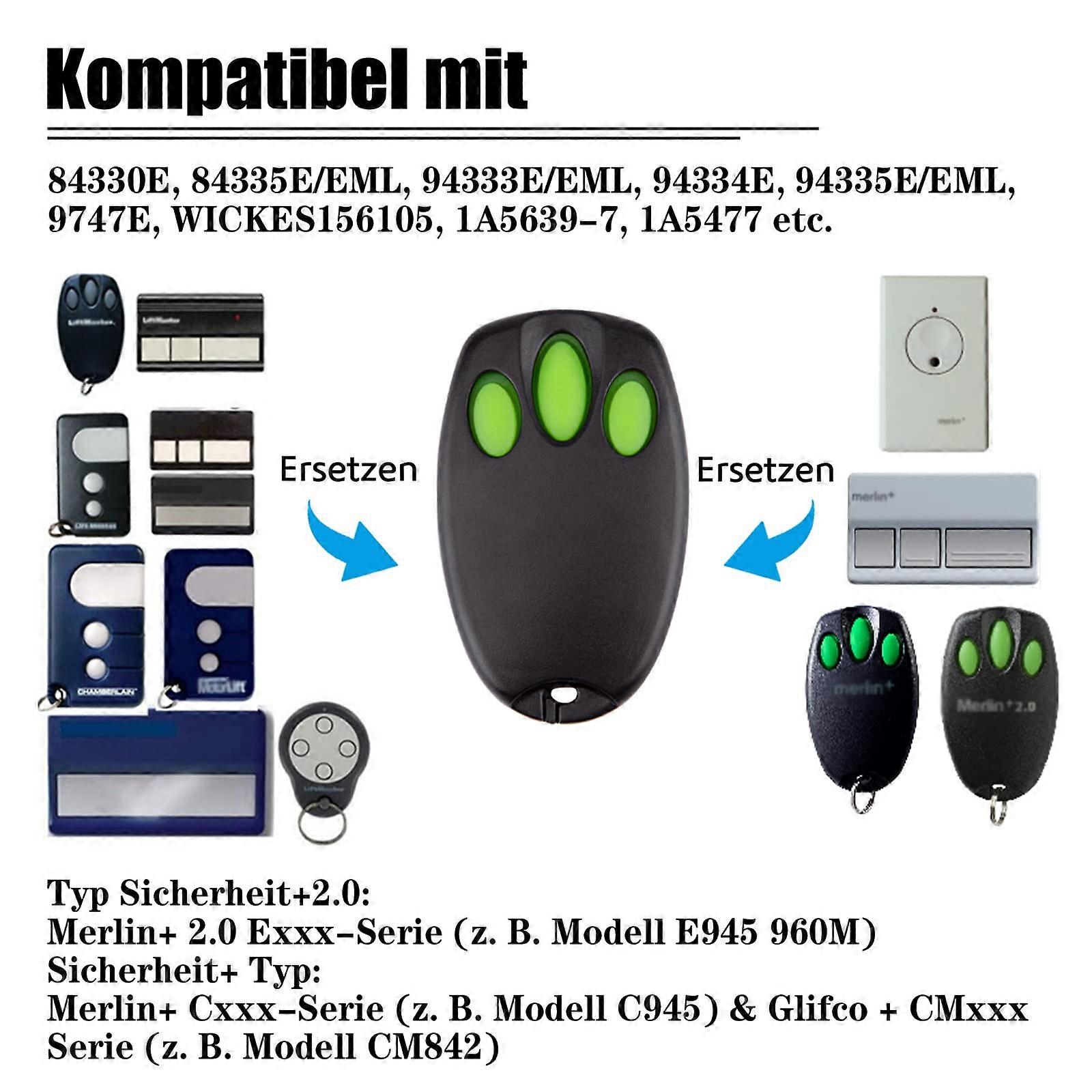 Replacement Garage Door Remote Control for Chamberlain Liftmaster ...