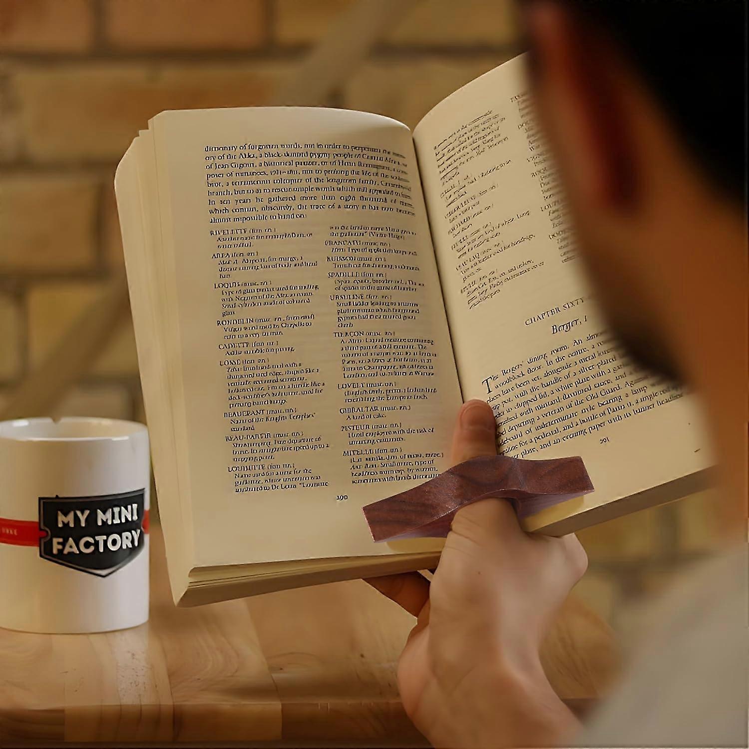 Book Page Holder, Handmade Natural Walnut Thumb Bookmark, Wooden Thumb ...