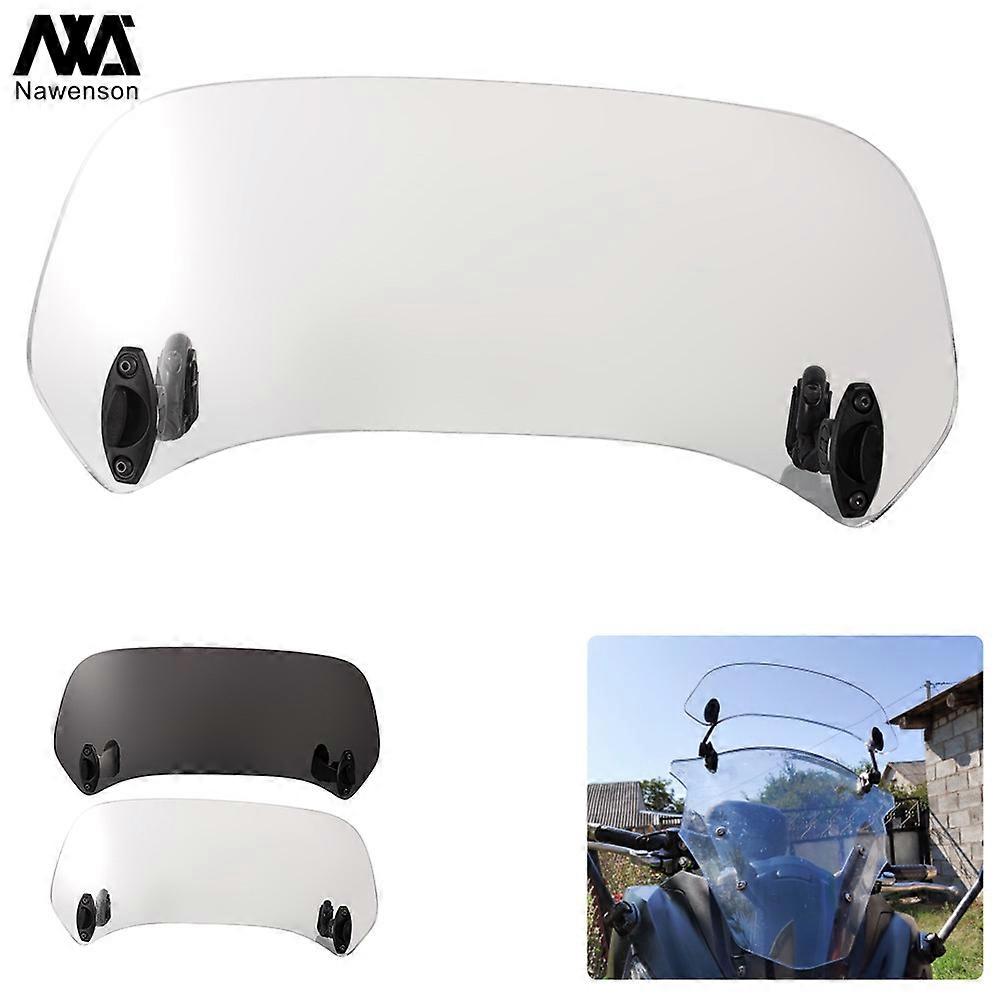 Universal Motorcycle Windscreen Extension Plastic Spoiler Add-On Air ...