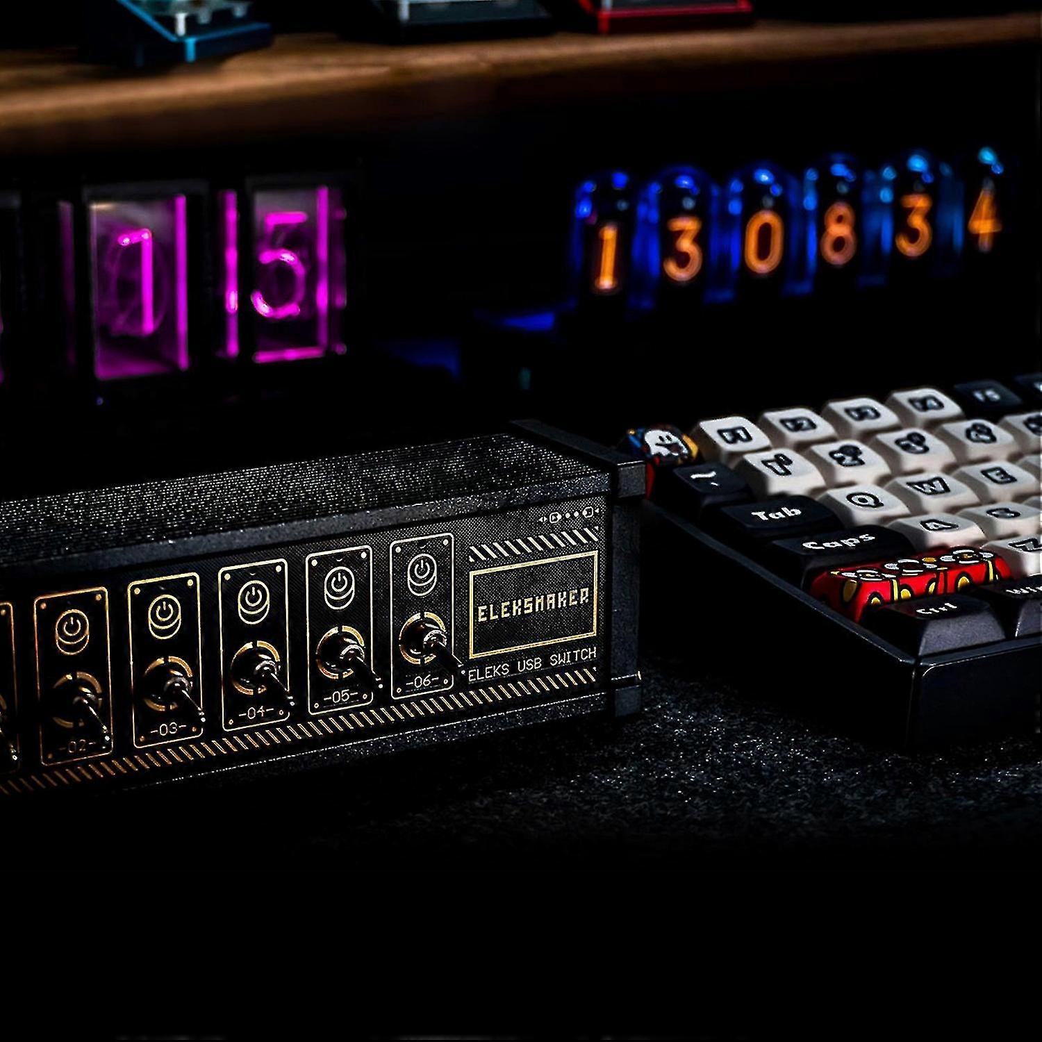 Eleksmaker Nk4 Eleks Usb Switch Hub 6 Port Usb Hub Oled Display Voltage ...