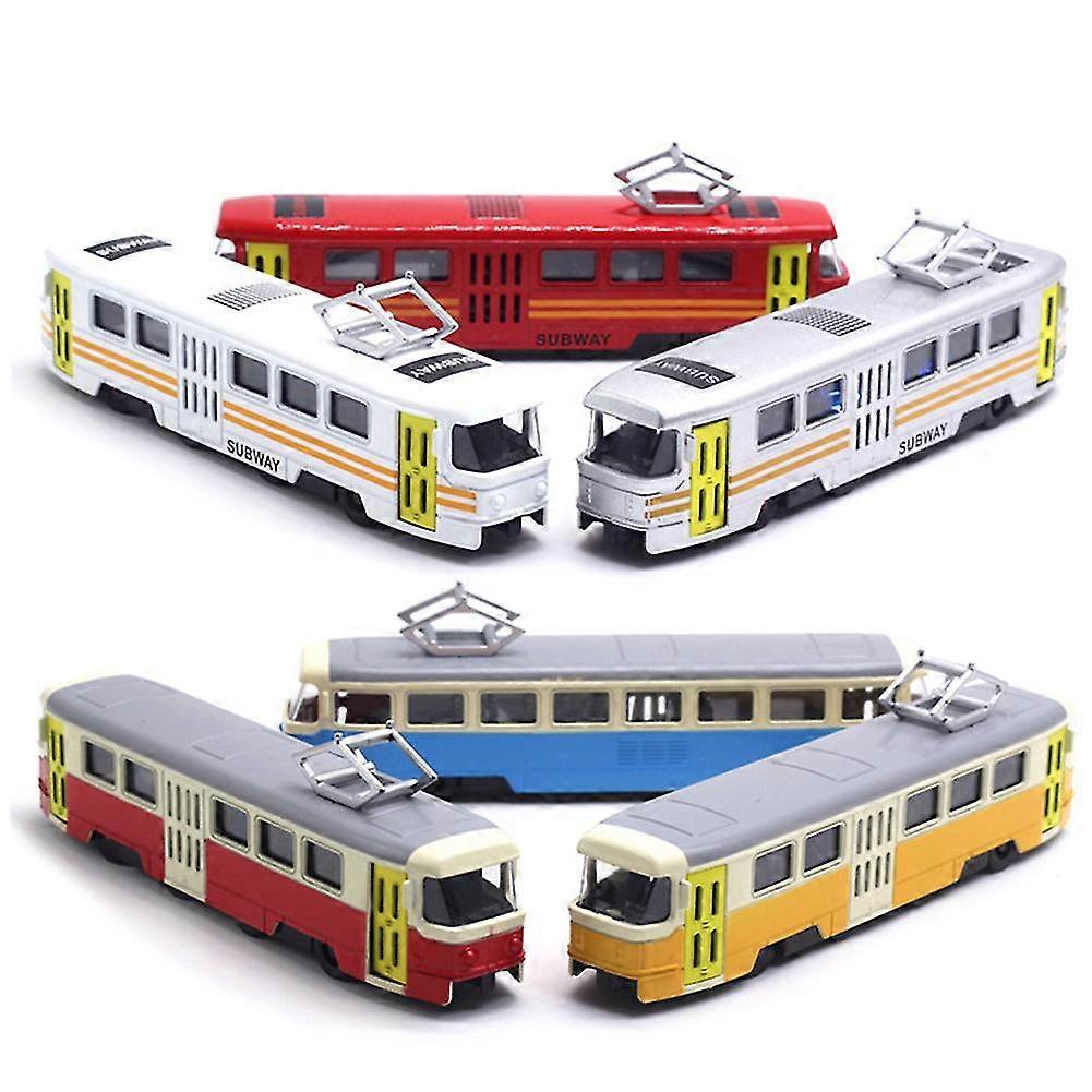 Classic Train Tram Diecast Pull Back Model With Led Music Developmental ...
