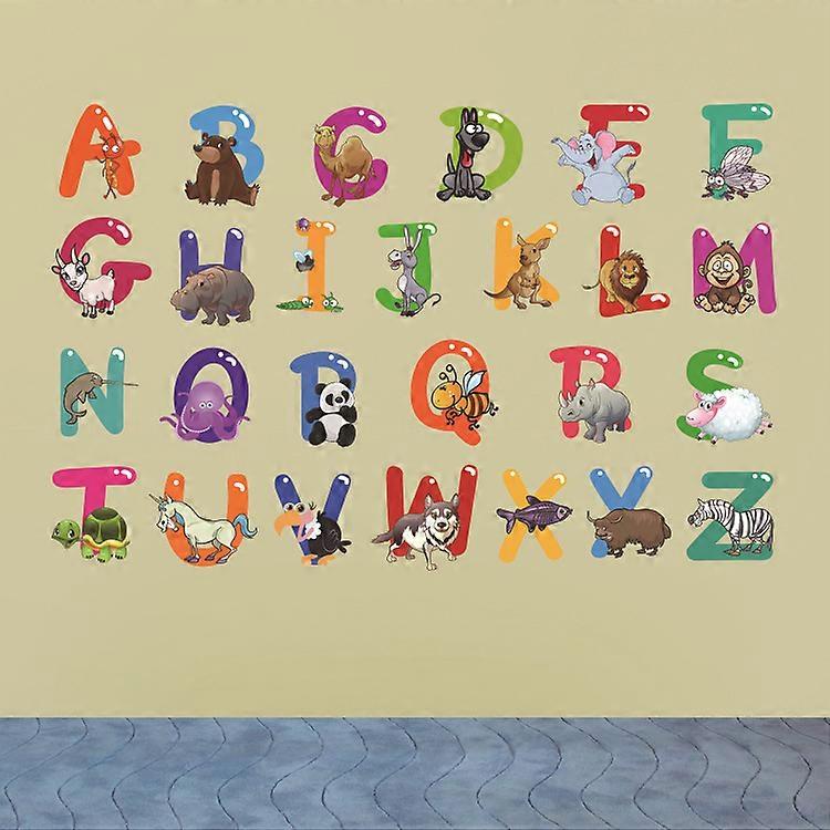 Abc Stickers Alphabet Decals Animal Dinosaur Alphabet Wall Decals ...
