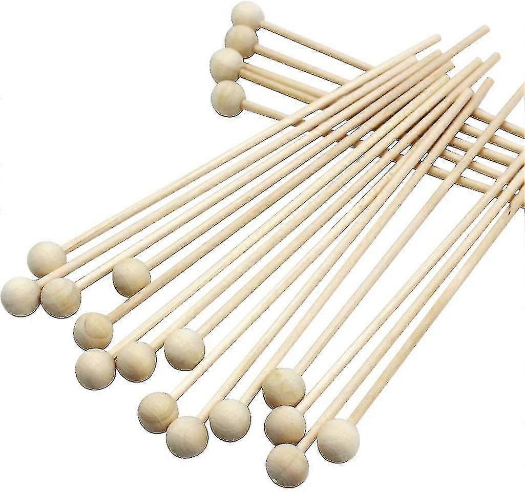 Natural Wooden Lollipops Rock Candy Swizzle Sticks Cake Pops With Ball ...