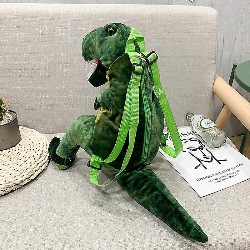 Fashion parent-child 3d dinosaur backpack Cute animal cartoon plush ...