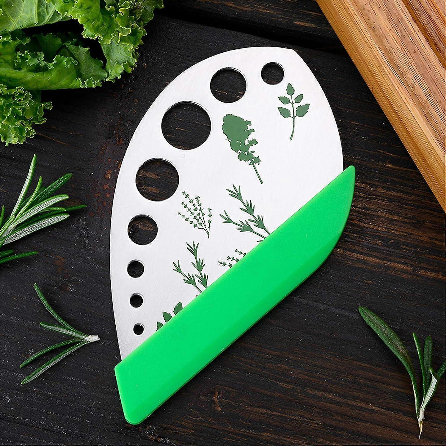 Herb Stripper 9 Holes Herb Cutter with Safe Cover Stainless Steel Tool ...