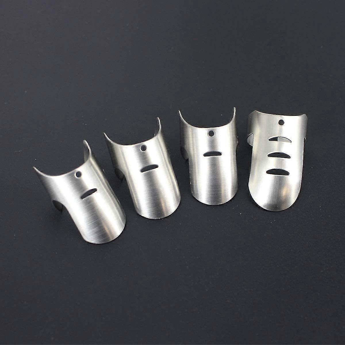 4pcs Kitchen Stainless Steel Finger Nail Protector Hand Cut Guard Safe ...