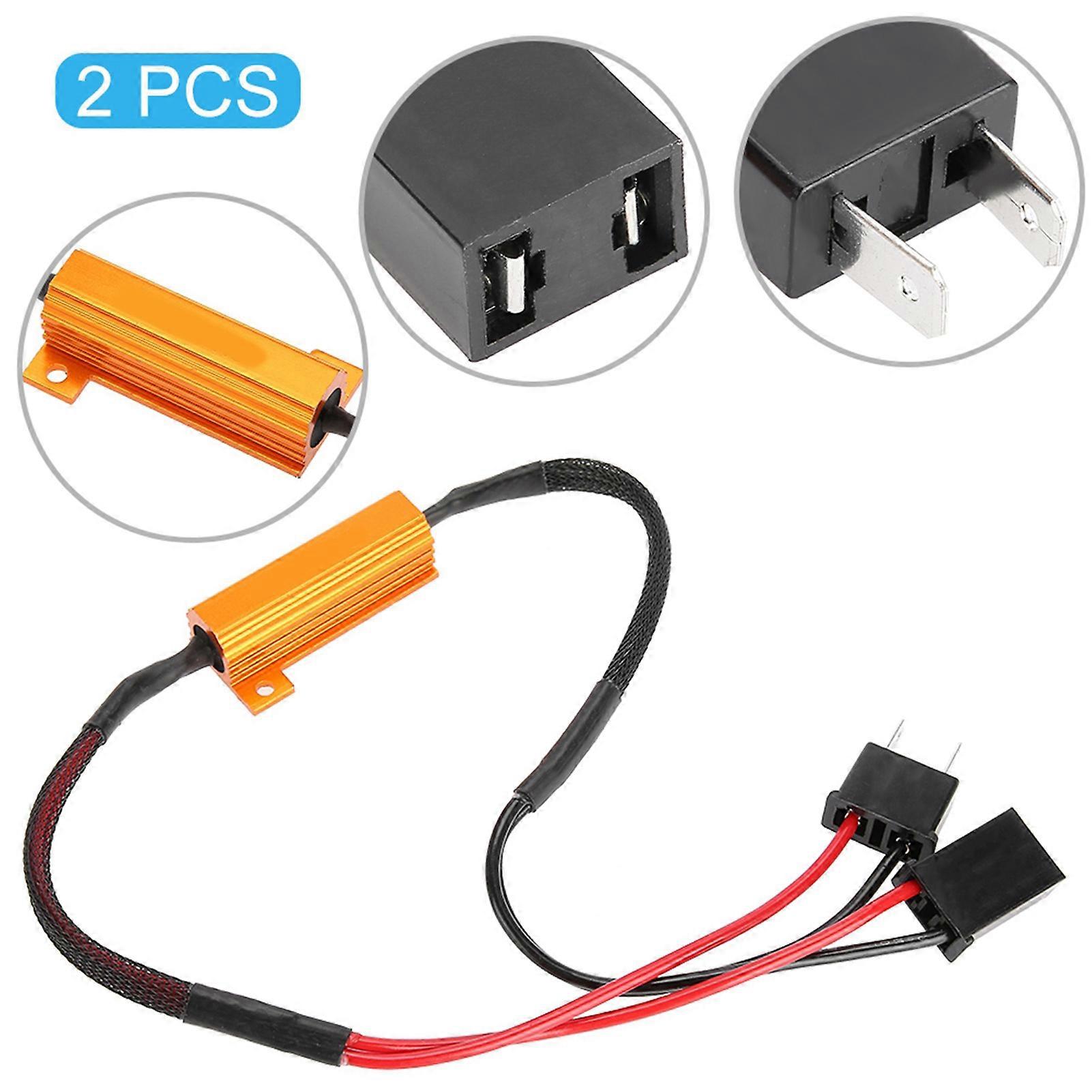 2Pcs Car LED Decoders for H7 Headlight Anti Hyper Flash No Error Load ...
