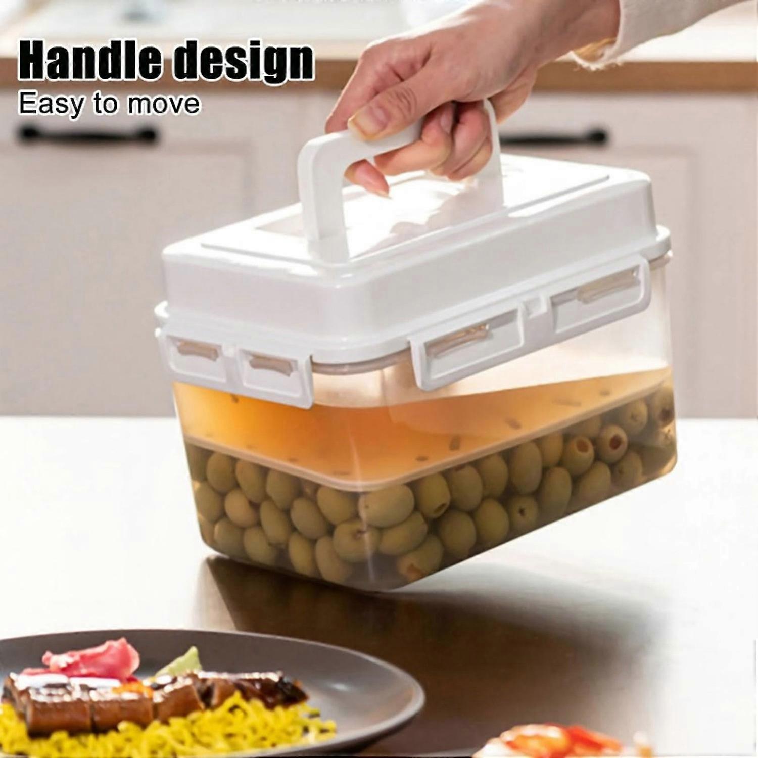 5L Pickle Kimchi Containers Press Plate Leakproof Airtight PP Storage ...