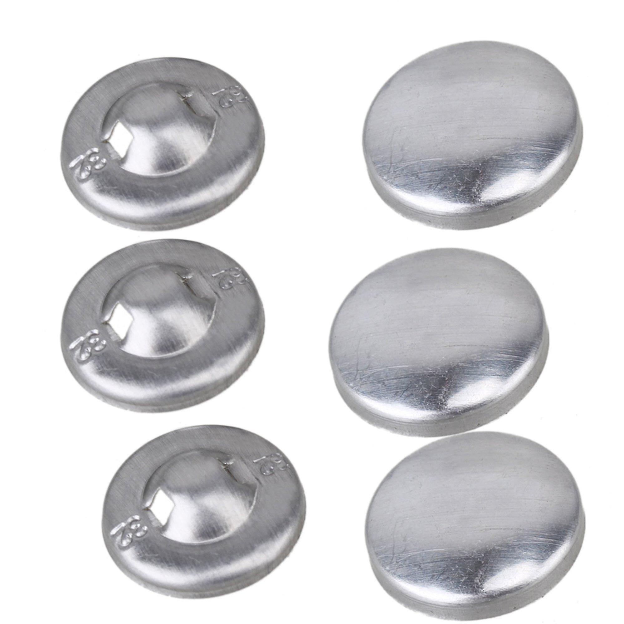 Buttons snaps 500pcs silver aluminum fabric cover buttons 32l self ...