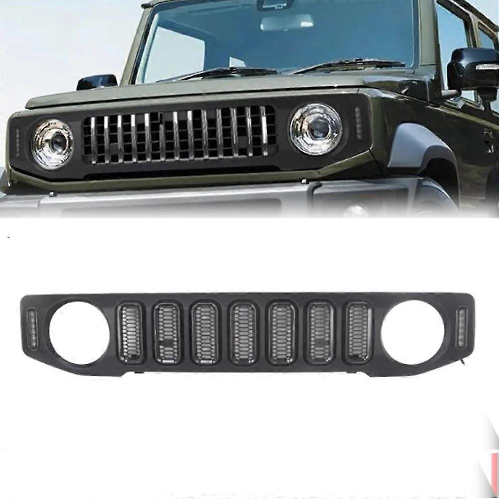 Front Grill For Suzuki Jimny JB64 JB74 2018-2020 Black ABS Car Front Racing Mesh Honeycomb ...