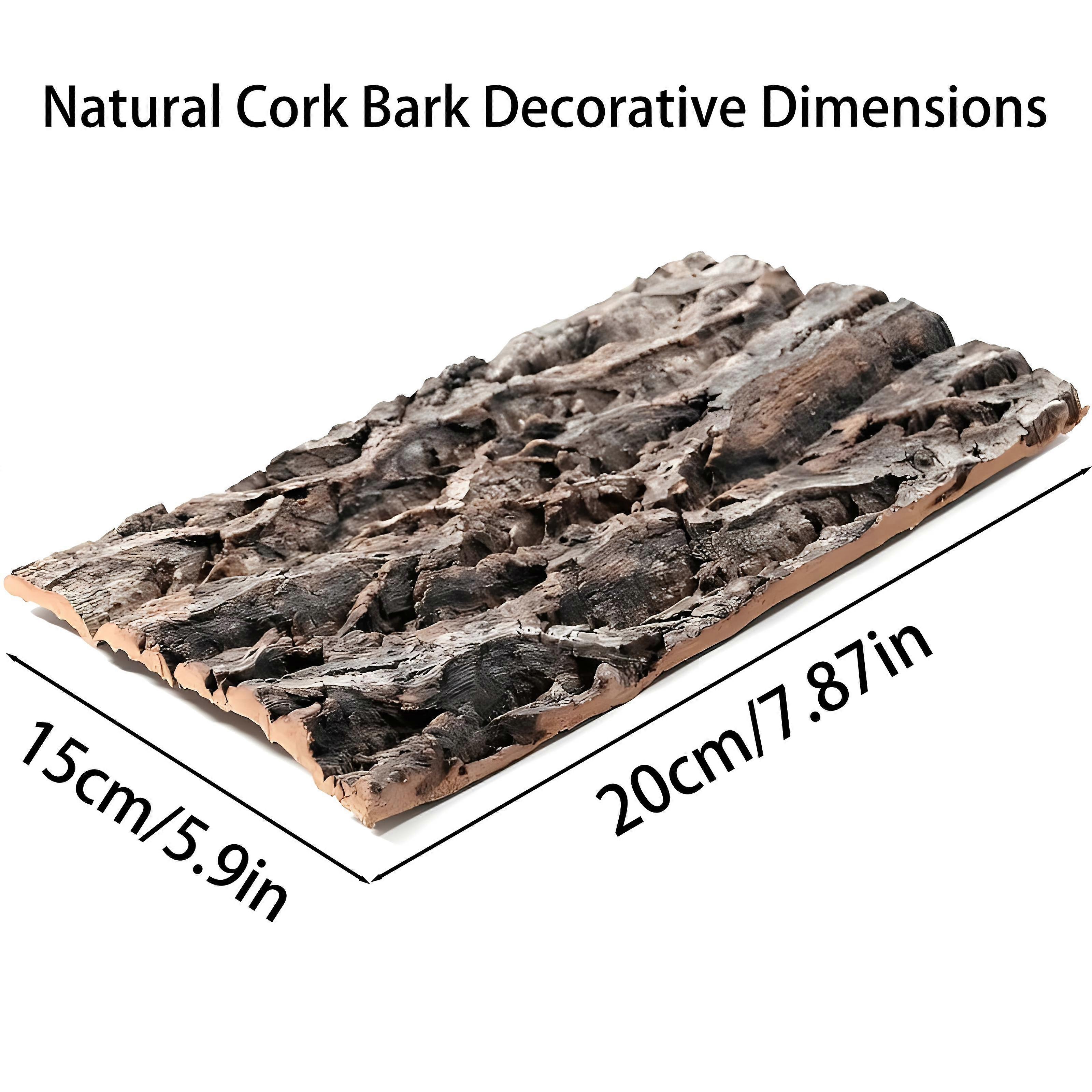 1pc Natural Cork Bark Background Board - Ideal Habitat Accent for ...