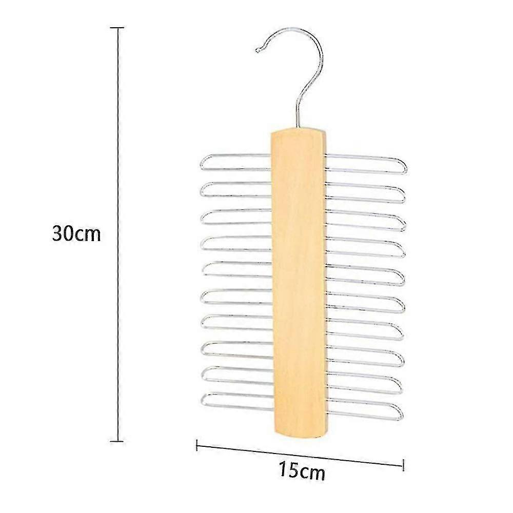 Wooden Necktie And Belt Hanger, Rotating Tie Wooden Stand Center ...