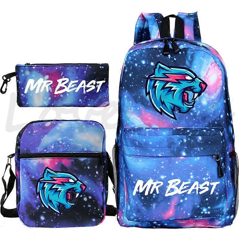 Mr Beast Lightning Cat Backpack Kids Mr Beast Rucksack Boys Girls Teens ...