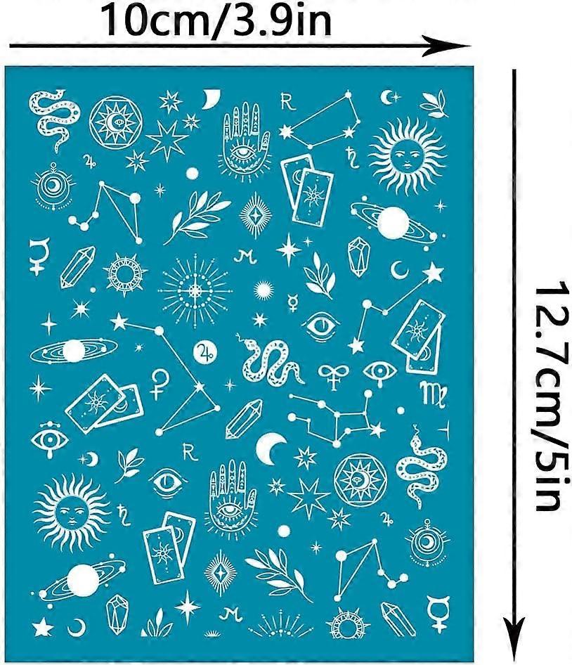 4x5 Inch Clay Stencils Occult Symbols Pattern Silk Screen for Polymer ...