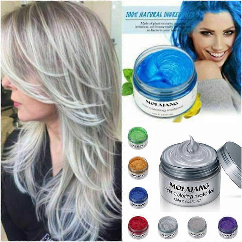 9 Colors Unisex Hair Color Wax Mud Dye Styling Cream DIY Coloring 120G ...