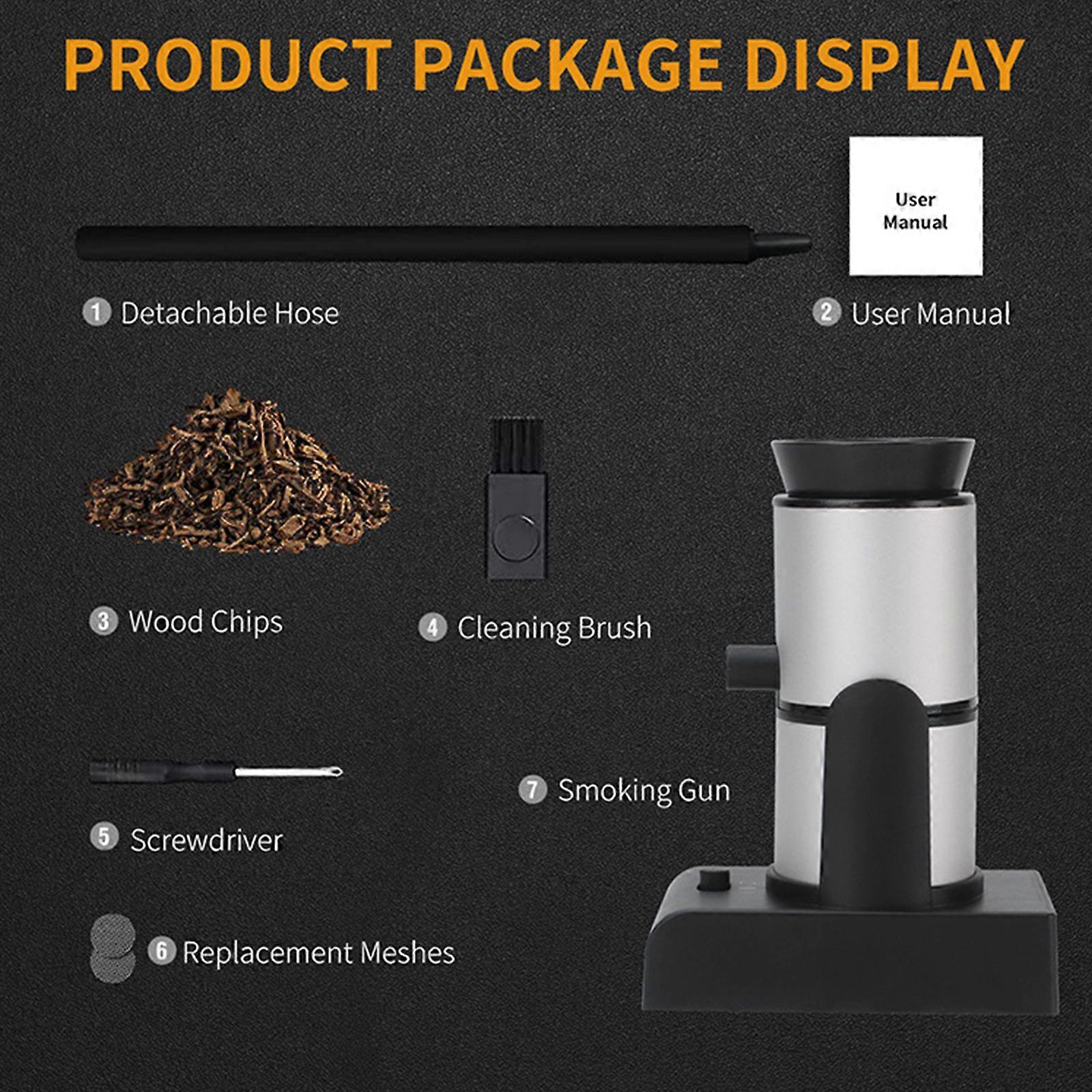 Smoking Gun Cocktail Smoker Kit with Wood Chips, Dome & Cup Lid ...