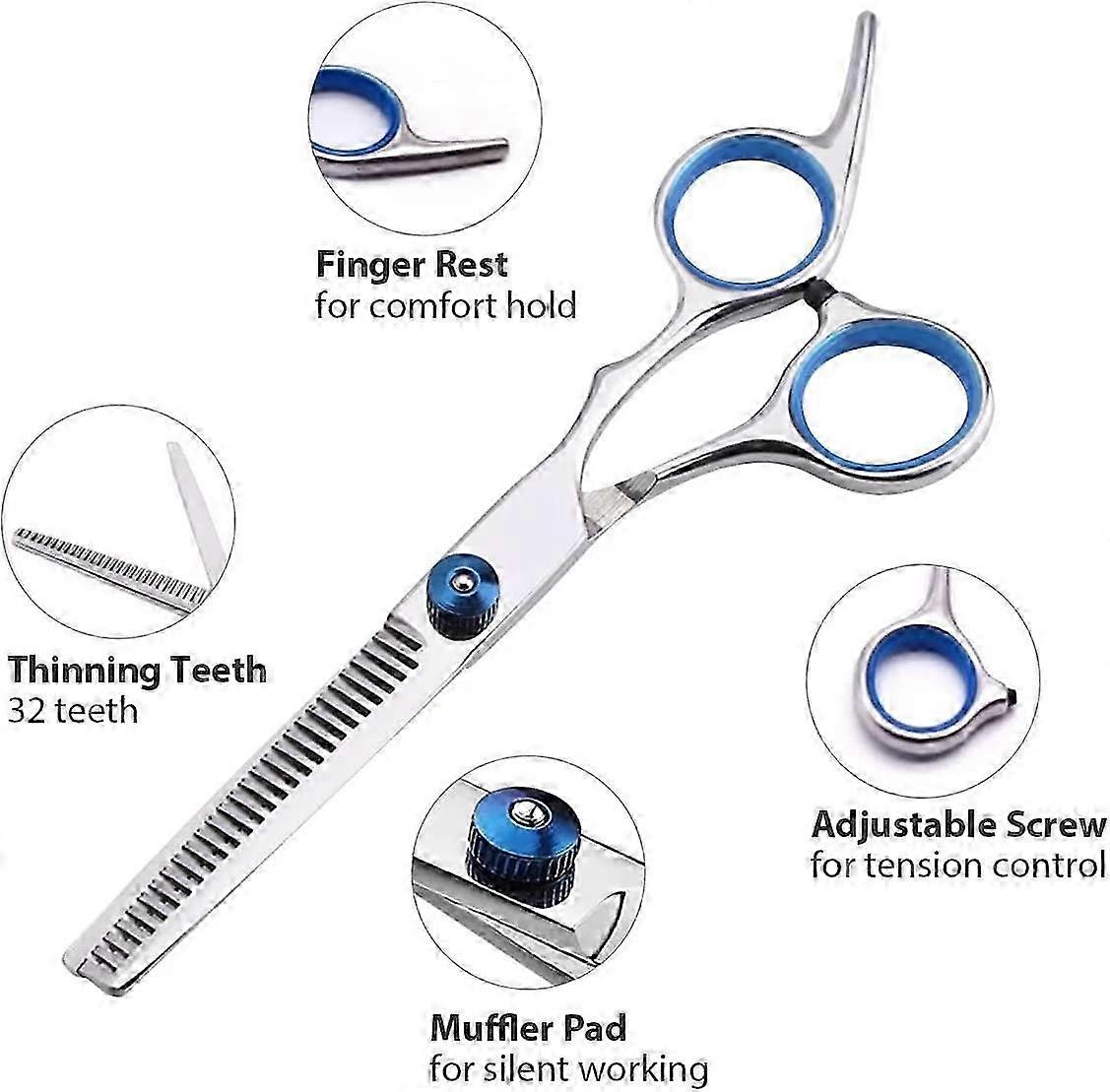 5pcs/Set Stainless Steel Pet Dog Grooming Scissors Professional Animal ...