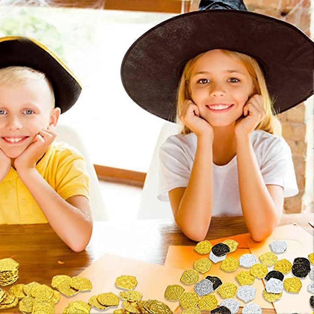 300 Pcs Plastic Gold Coins Pirate Coins Kids Play Coins for Pirate ...
