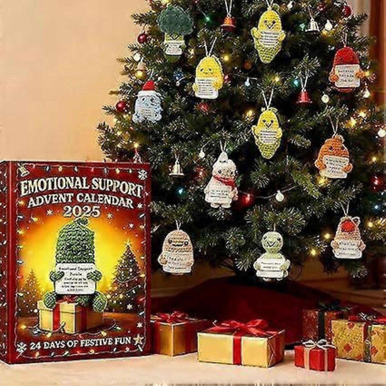 Emotional Support Advent Calendar 2025 24-Day Christmas Countdown with ...