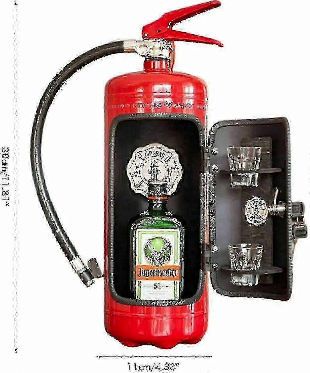 Fire Extinguisher Mini Bar Wine Box, Novelty Liquor Wine Cabinet ...