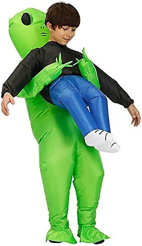 Inflatable Alien Costume Party Fancy Dress Cosplay Outfit Green Alien ...