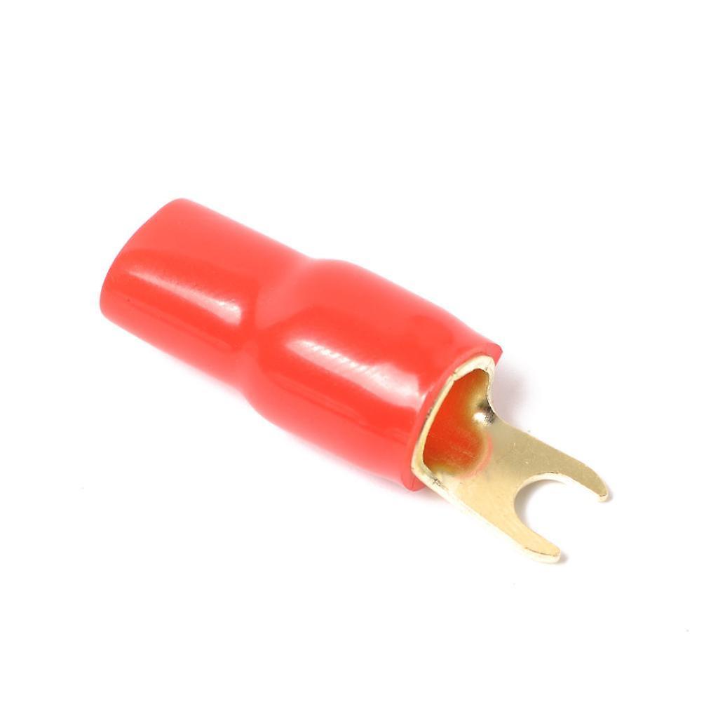 5 Pairs 4 Awg Car Audio Power Ground Wire Fork Terminal Connector Brass ...