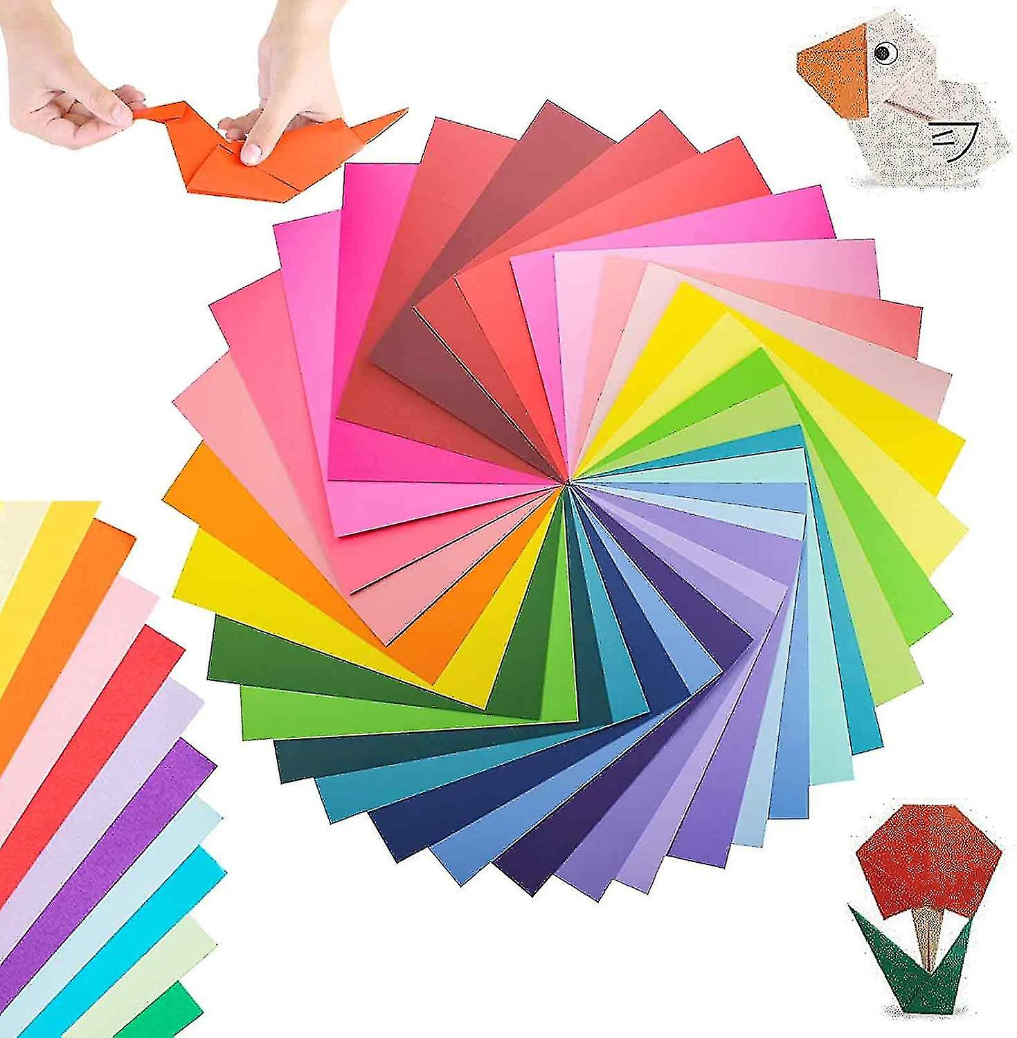 Origami Paper, 100 Pcs Double-sided Square Folding Paper, Arts And ...