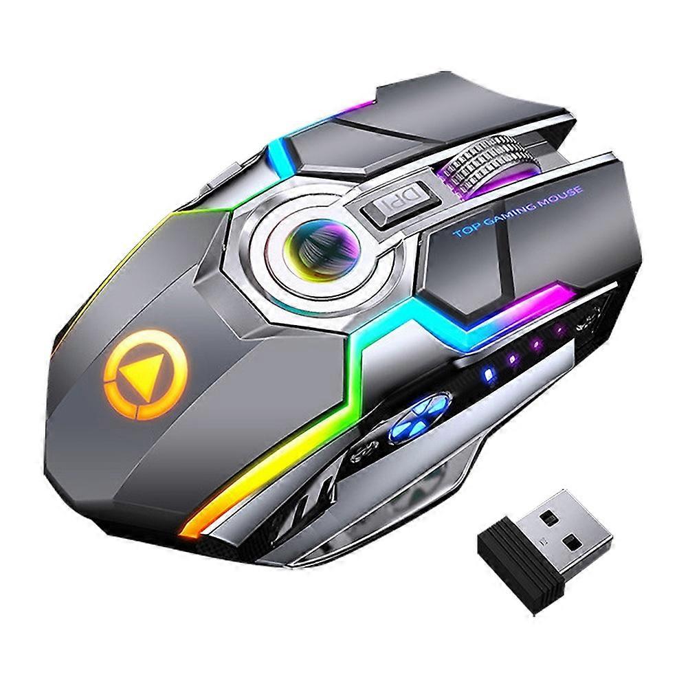 A5 Ergonomic Wireless RGB Backlit 7 Buttons 1600DPI Gaming Mouse for PC ...