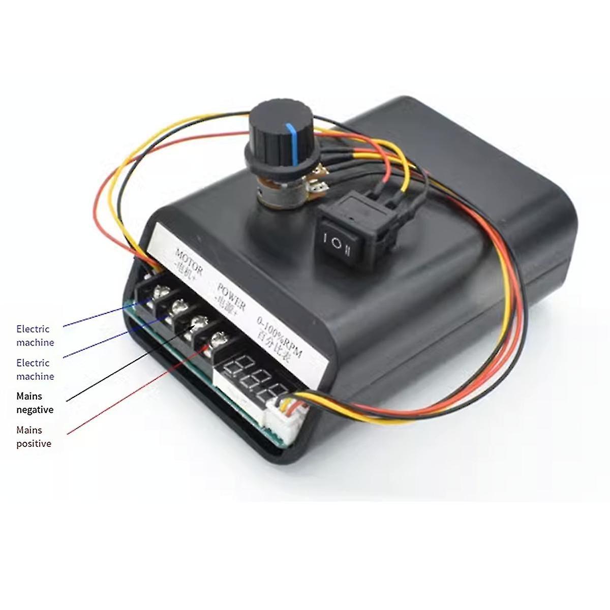 DC 10-55V 60A PWM Motor Speed Controller 0-100% RPM LED Digital ...