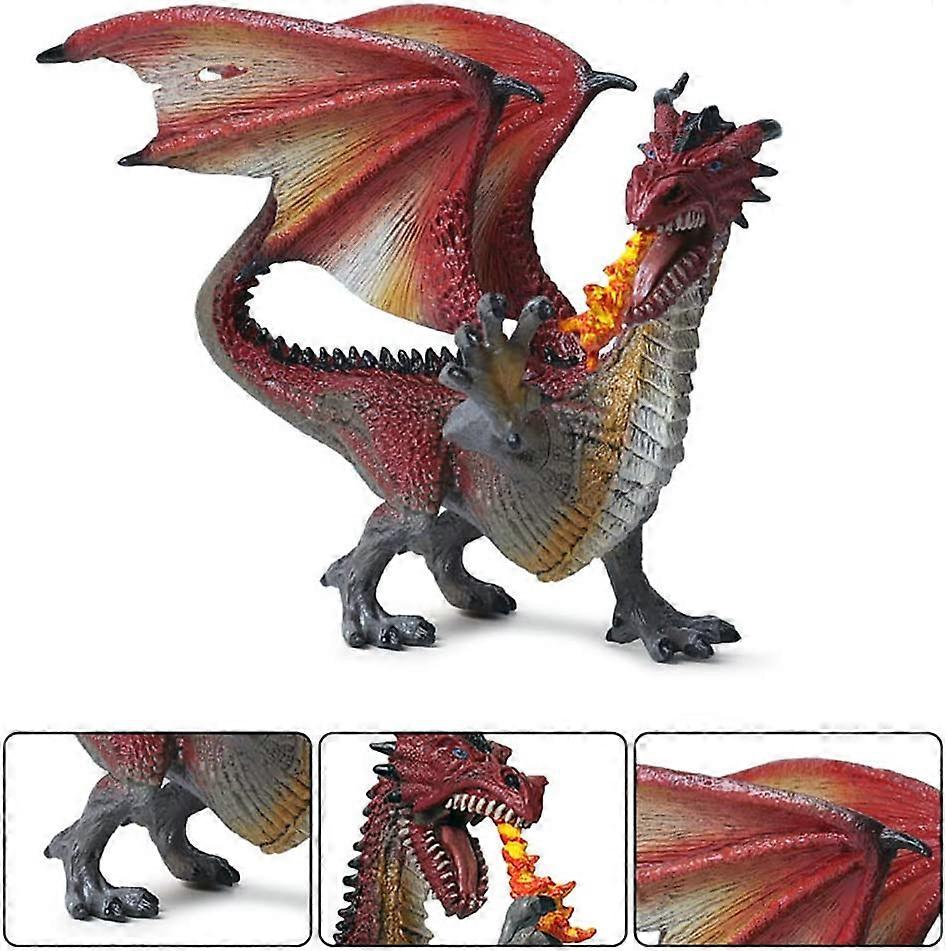 Ancient Realistic Dragon Model Figure Toys, Flying Spitfire Dragon ...