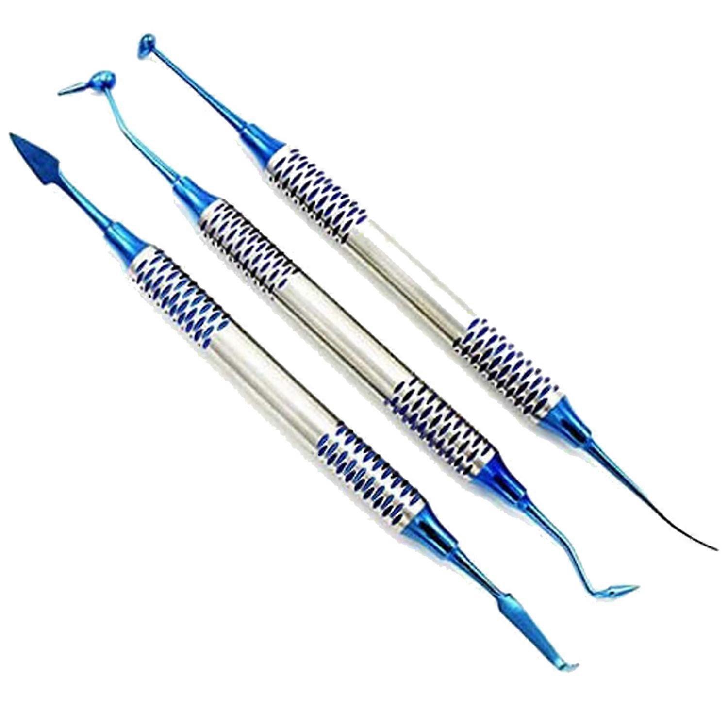 6Pcs Dental Instrument Composite Resin Filling Spatula Titanium Plated ...