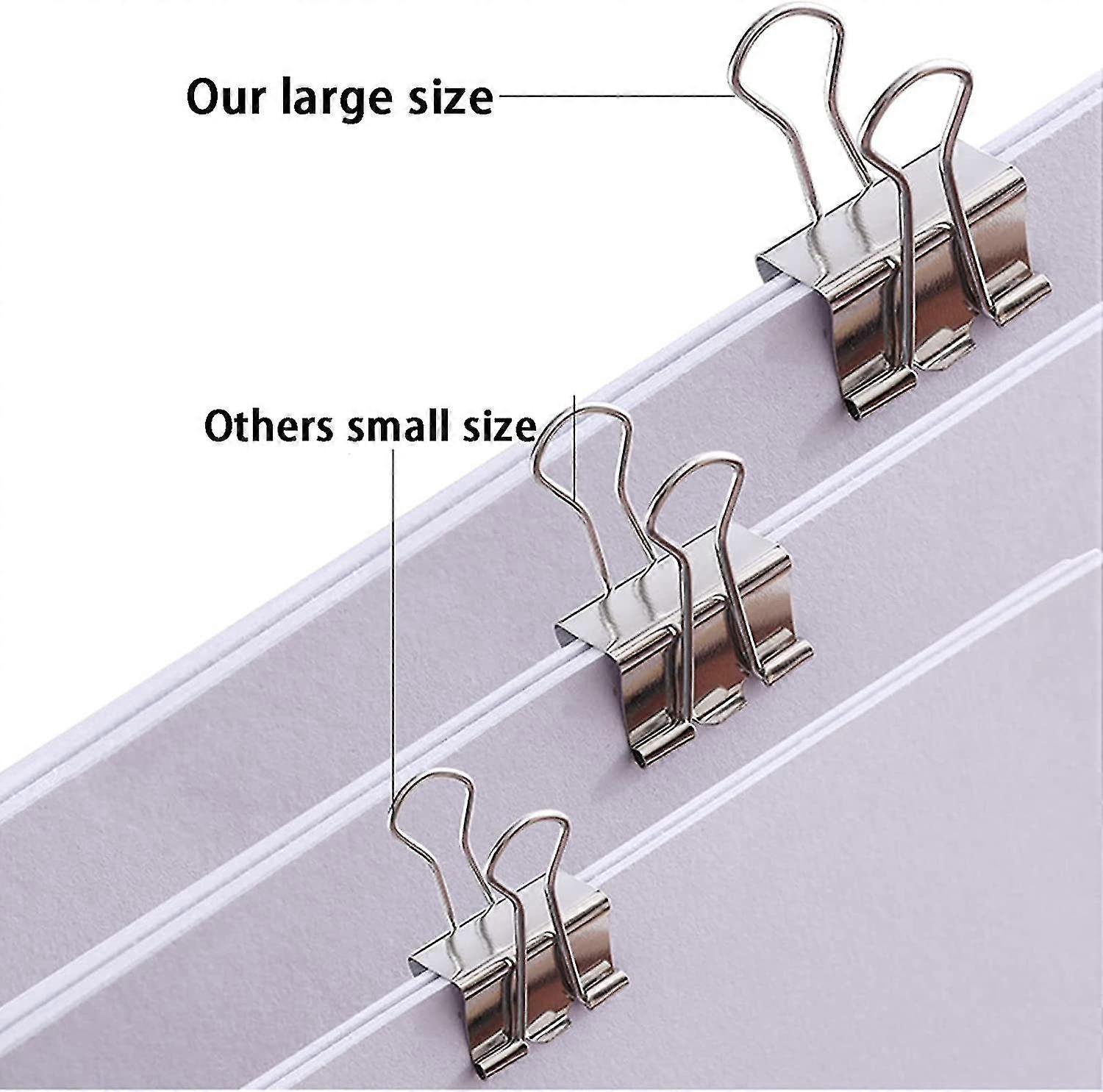 Extra Large Binder Clips 1.25 Inch (20 Pack), Big Paper Clamps For ...