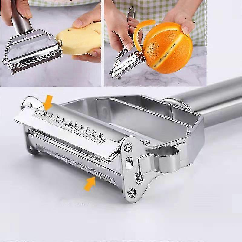 Stainless Steel Multi-function Vegetable Peeler, Julienne Cutter Slicer ...