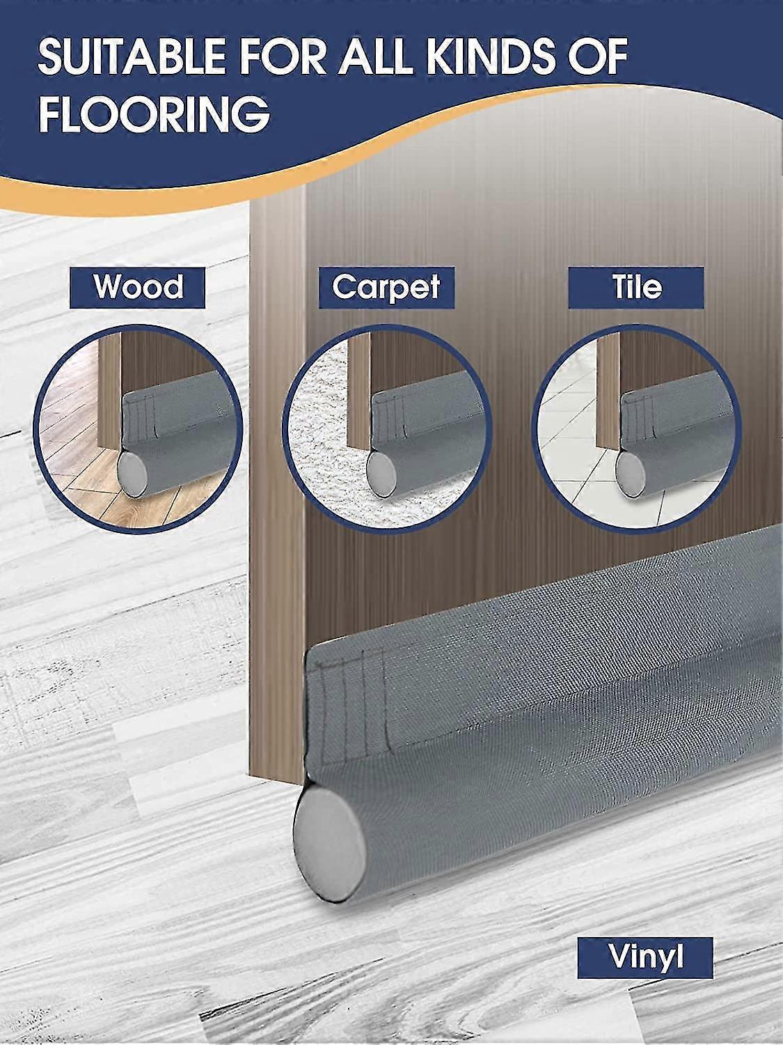 Door Draft Stopper, Draft Stopper For Bottom Of Door, Adjustable Door Sweep Gap Filler Bottom ...