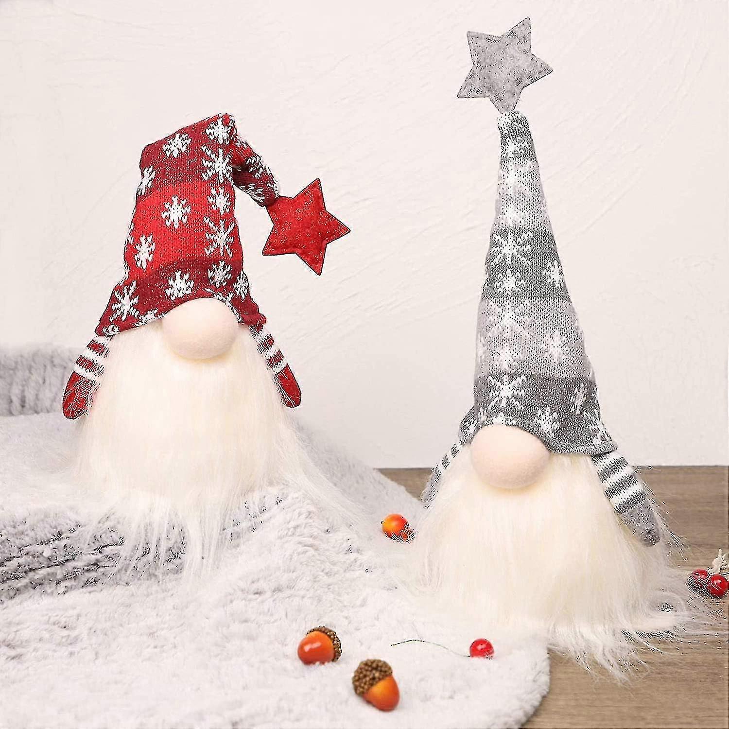 Set Of 2 Illuminated Christmas Elves - Battery-operated Light-up Elves ...