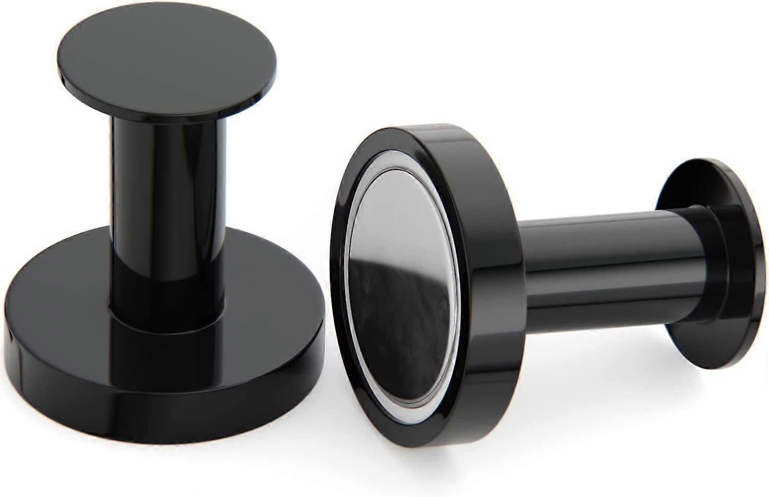 Magnetic Coat Rack for Hanging Coats and Bags, 2 Extremely Strong Black ...