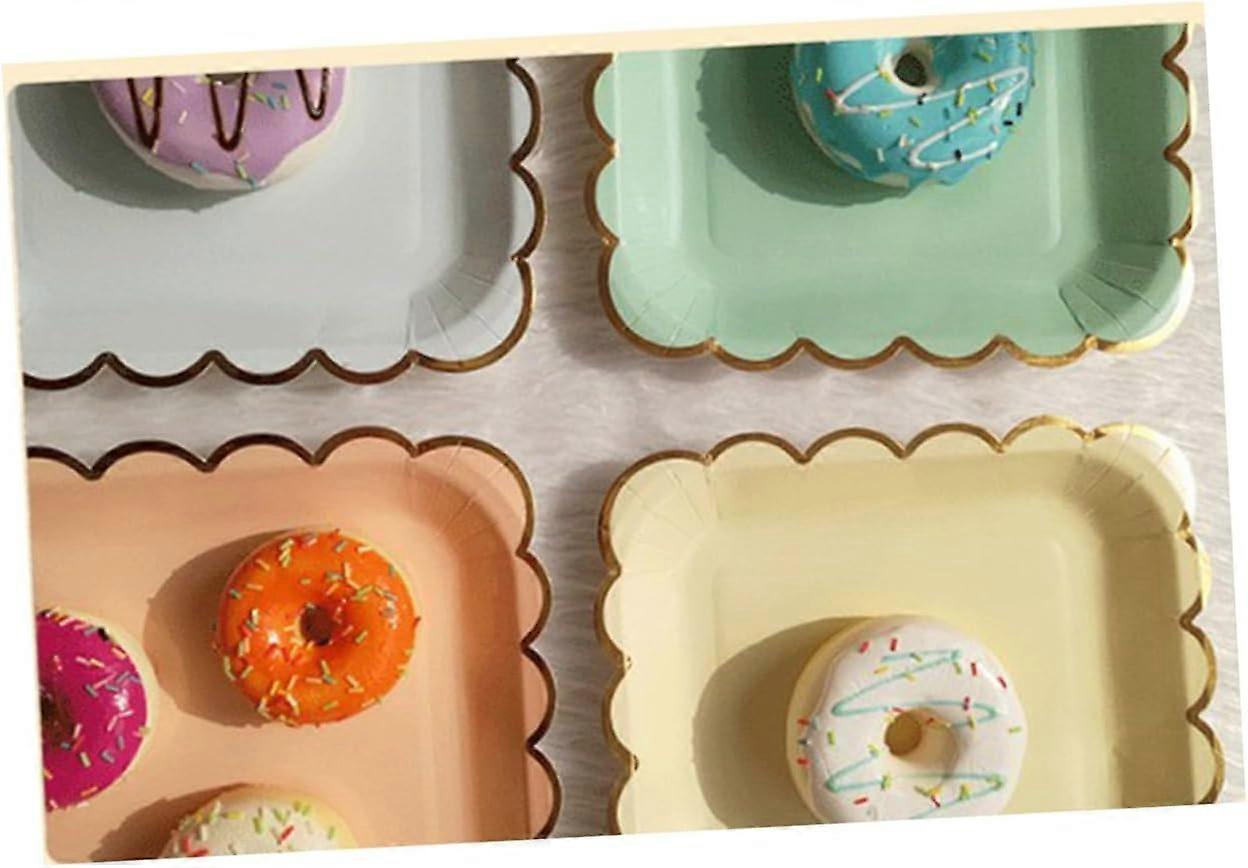 WJ 24 Pieces 9 Paper Cake Plates Disposable Plates Paper Plate Paper ...