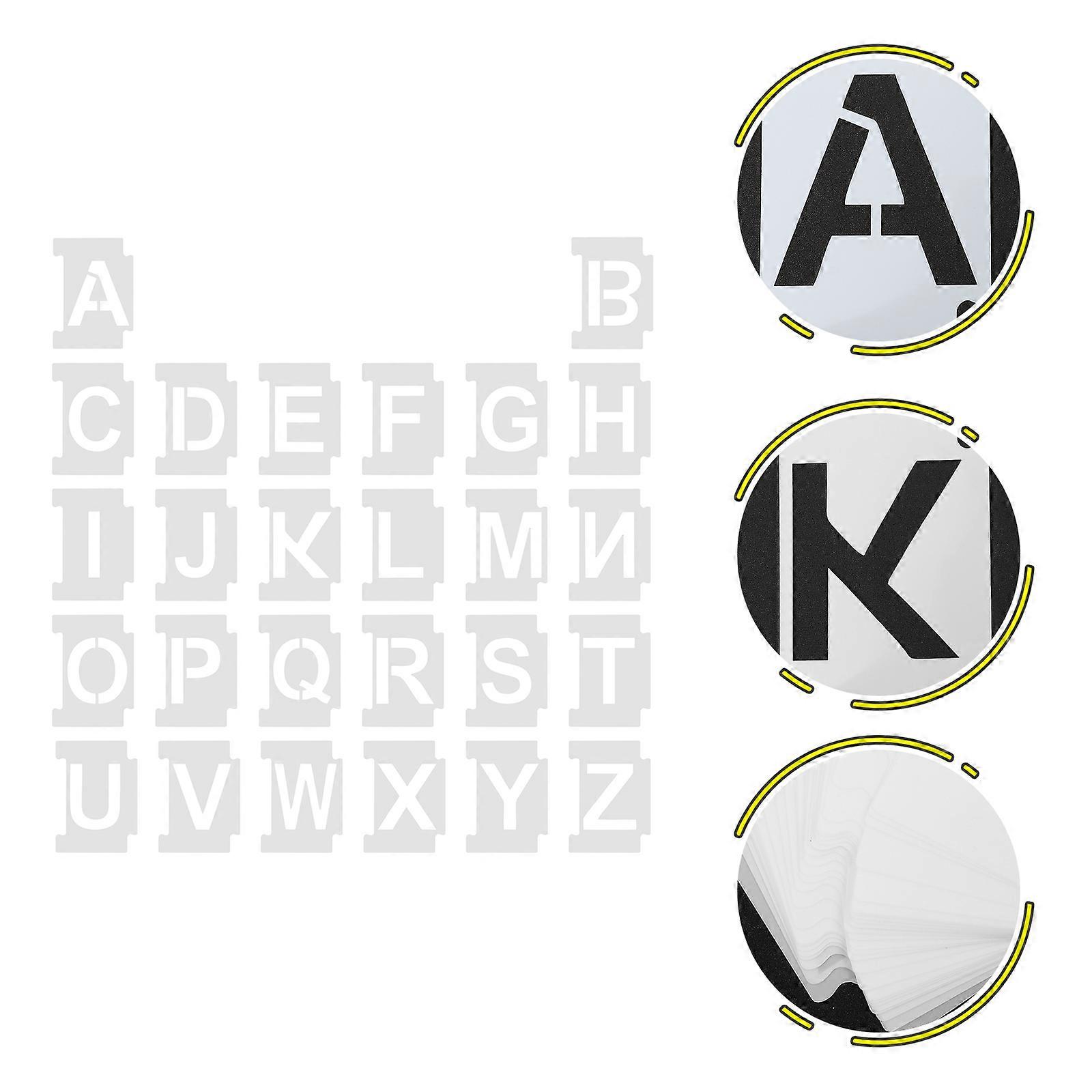 26pcs Reusable Letters Stencil Alphabet Templates Kids Painting ...