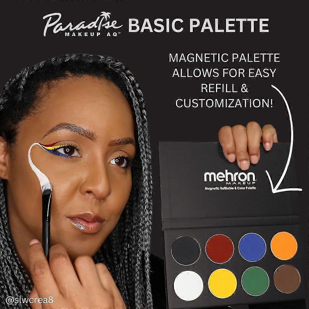 Mehron Makeup Paradise Aq Face & Body Paint 8 Color Palette (basic ...
