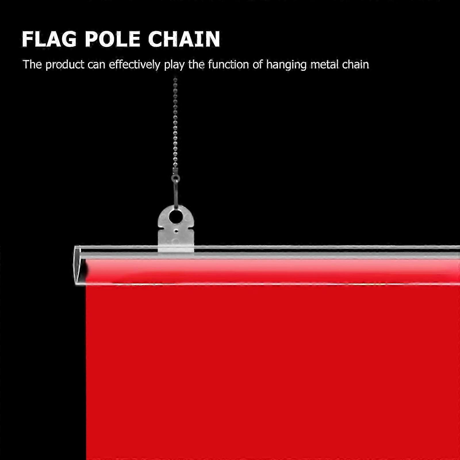 10pcs/2 Sets Delicate Flag Pole Hanging Chain Flag Pole Hanging ...