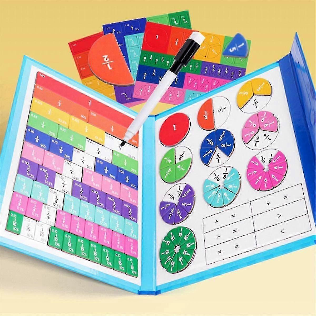 Magnetic Fraction Tiles & Fraction Circles Activity Set, Magnetic Score ...