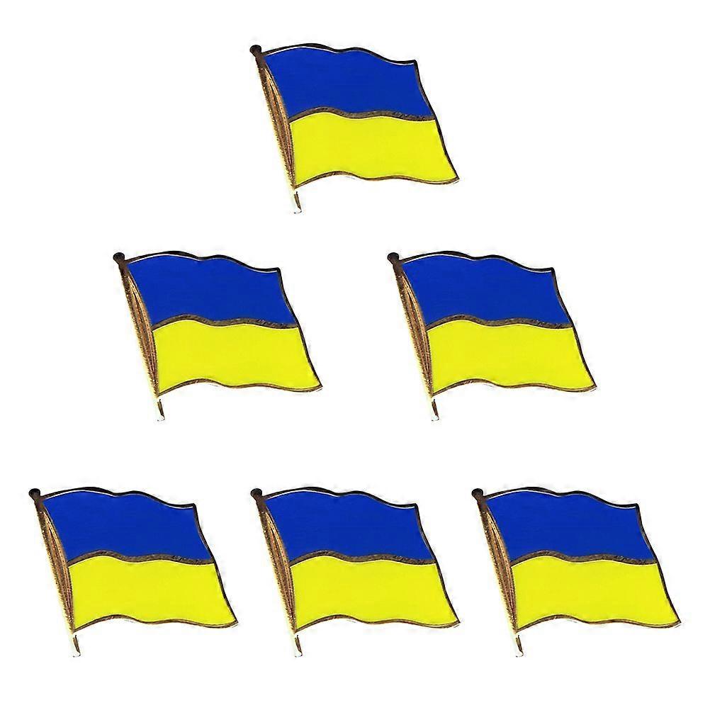 6 Pcs Ukraine Flag Pin Brooch Badge Pin for Clothes Decoration Ukraine ...