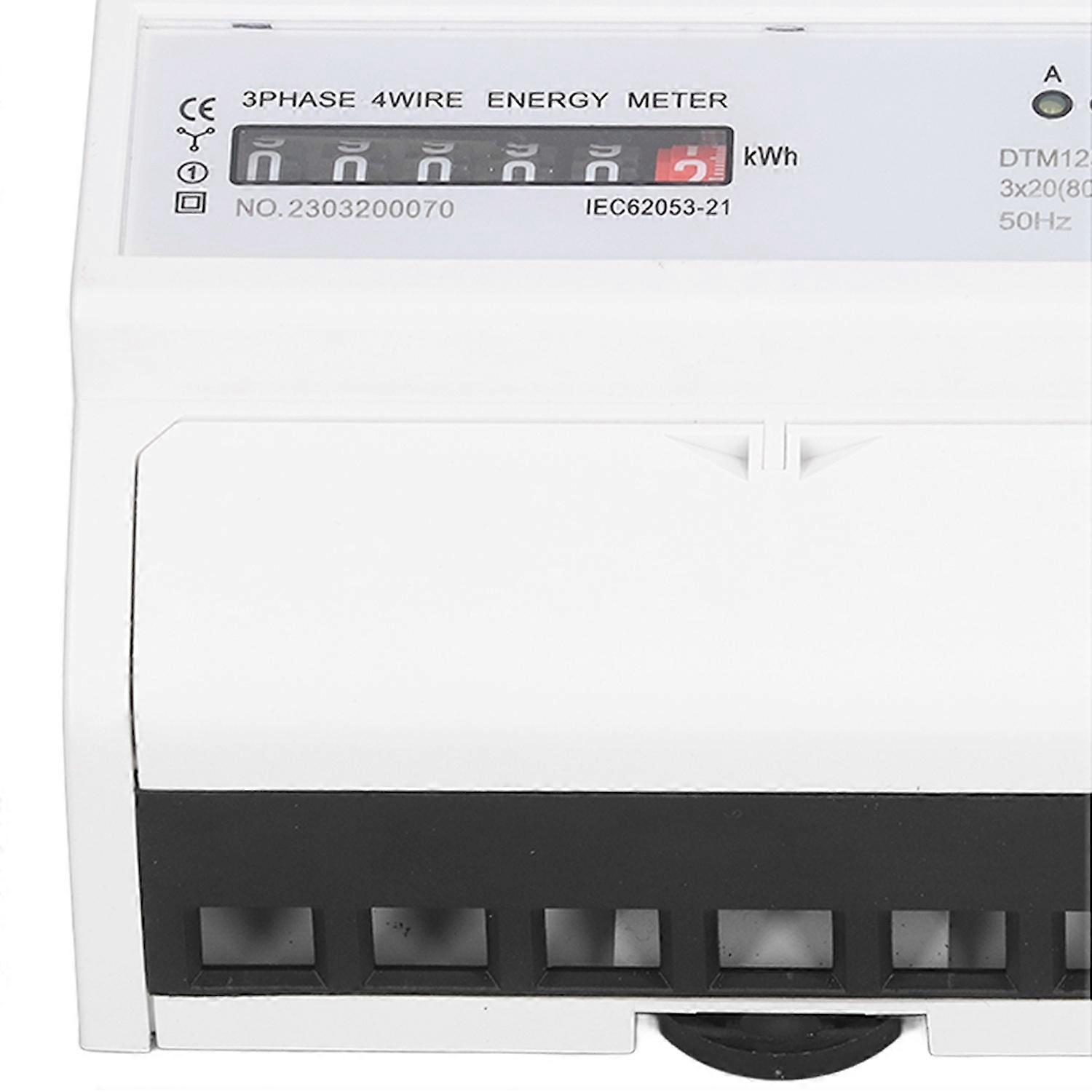 Digital Electric Energy Meter 7P 3 Phase Energy Meter DIN Rail Mount ...