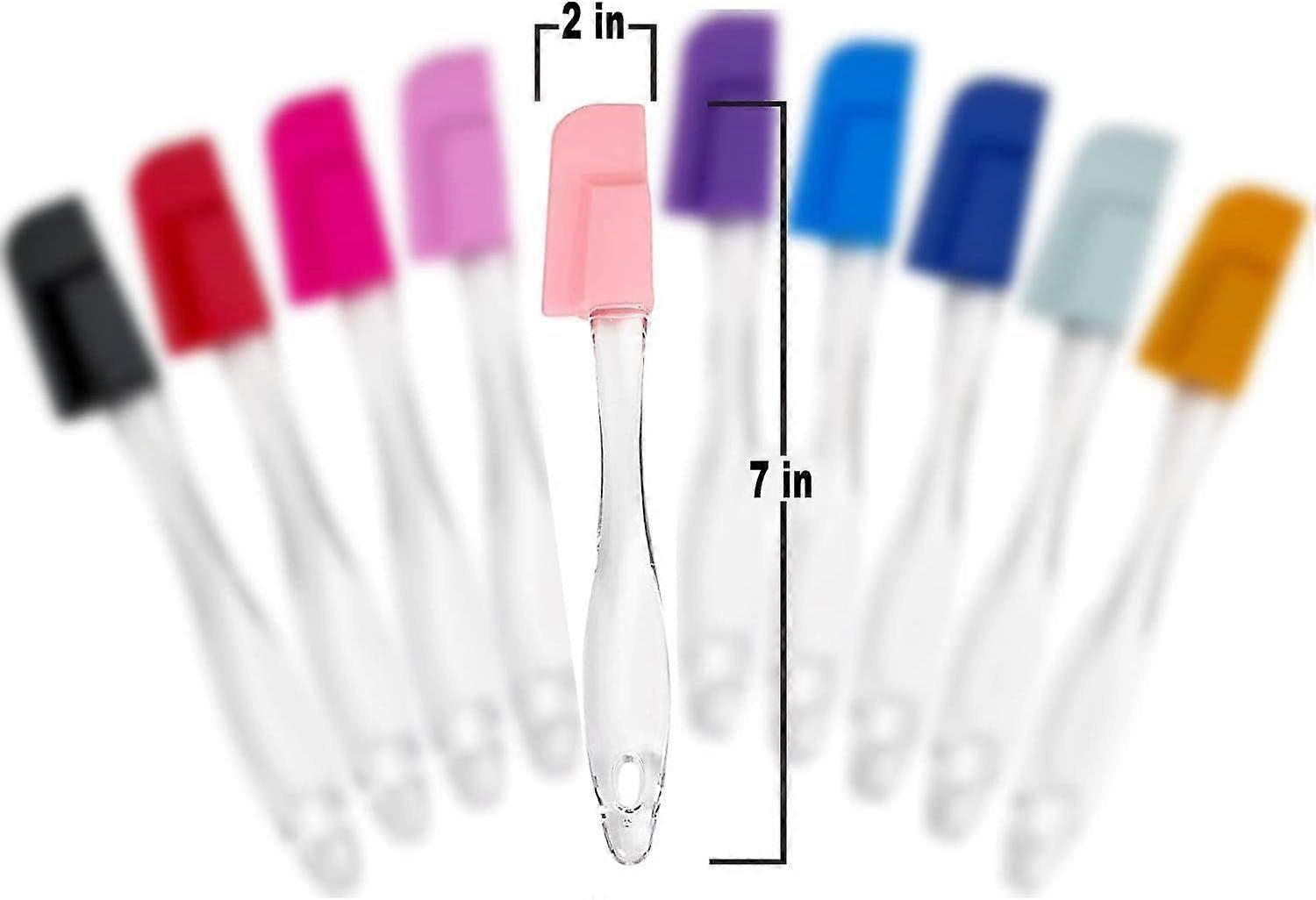 Mini Spatulas Set - 10 Piece Heat Resistant Silicone Spatula - Pro ...