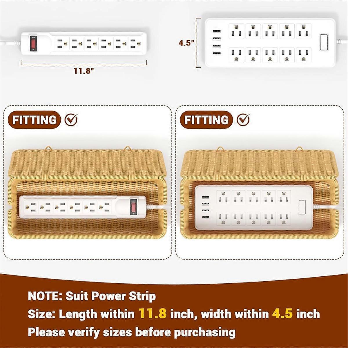 Cable Management Box, Power Strip Organizer with Locked Cover,Handmade ...