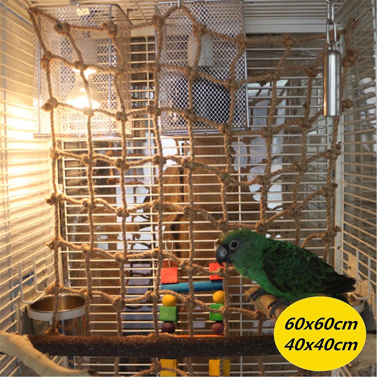 Pet Parrot Bird Net Cage Climbing Toy Swing Ladder Macaw Play Hanging ...