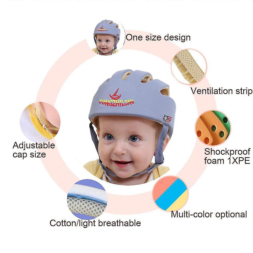 Infant Baby Safety Helmet Toddler Adjustable Protective Cap Children ...